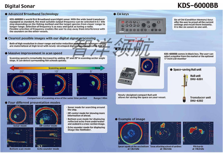 原装进口光电KDS-6000BB 船用声呐 探测仪器 海船 水库 探测 - 天津船舶雷达,船用鱼探生产厂家,天津船用自动舵,天津船舶导航,天津船舶AIS厂家,天津船用GPS海图